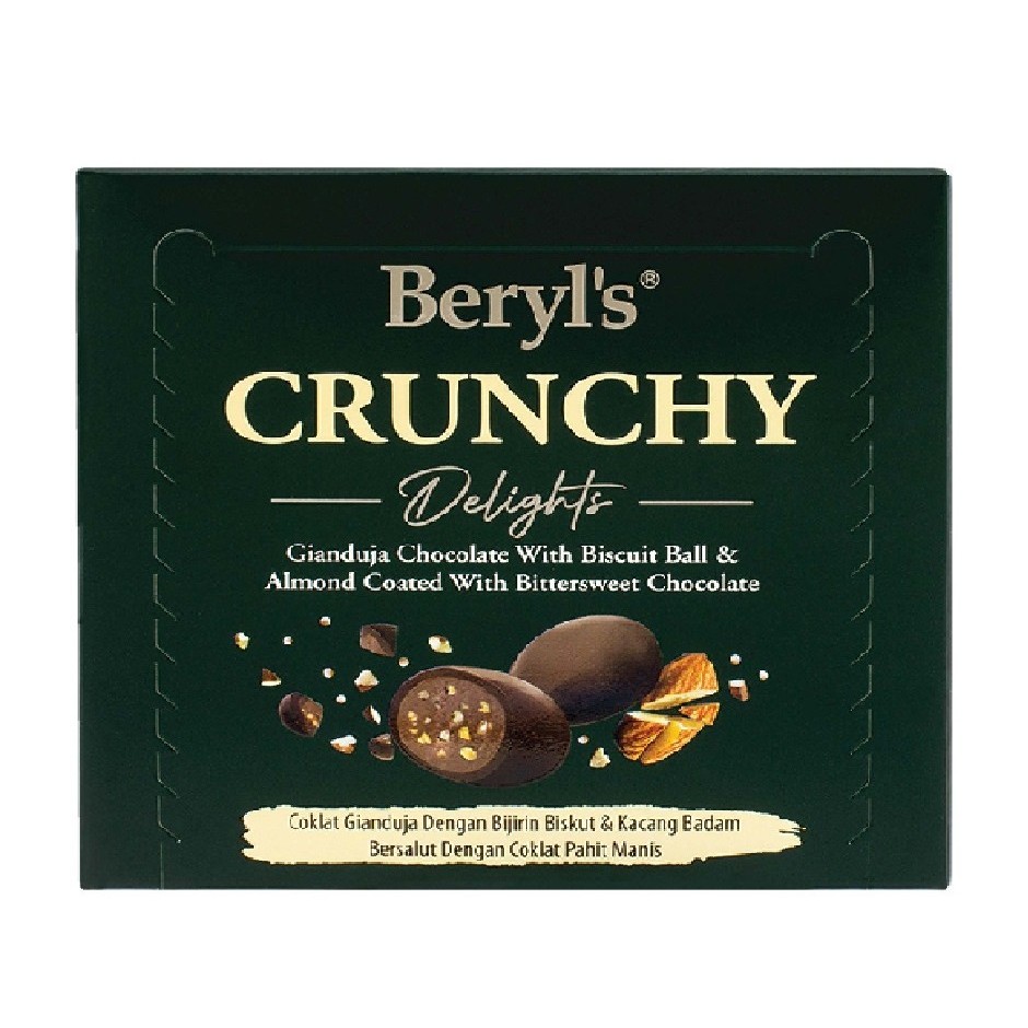 Beryl's Crunchy Delight Gianduja Chocolate With Biscuit Ball & Almond Coated With Bittersweet ...