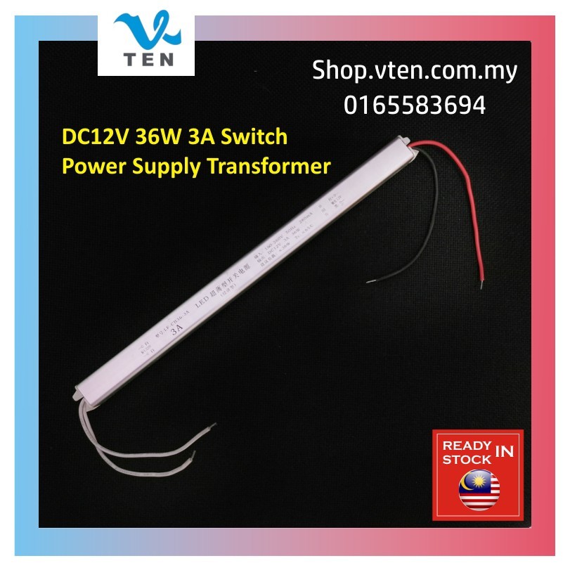 240V To DC12V Mini LED Power Adapter 3A 36W Transformer Voltage ...