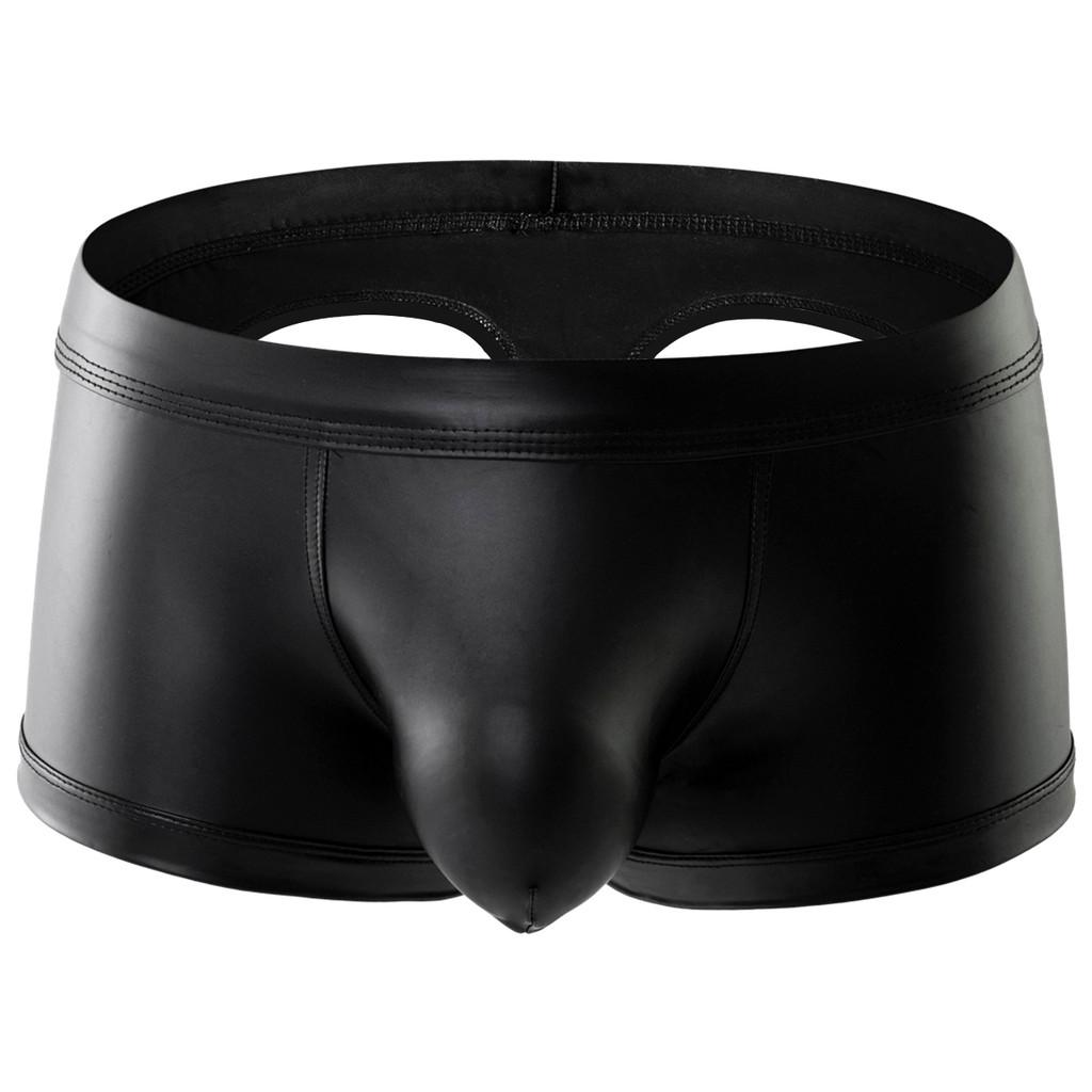 CLEVER-MENMODE Men's Cool Faux Leather Underwear Hipless Design Back ...