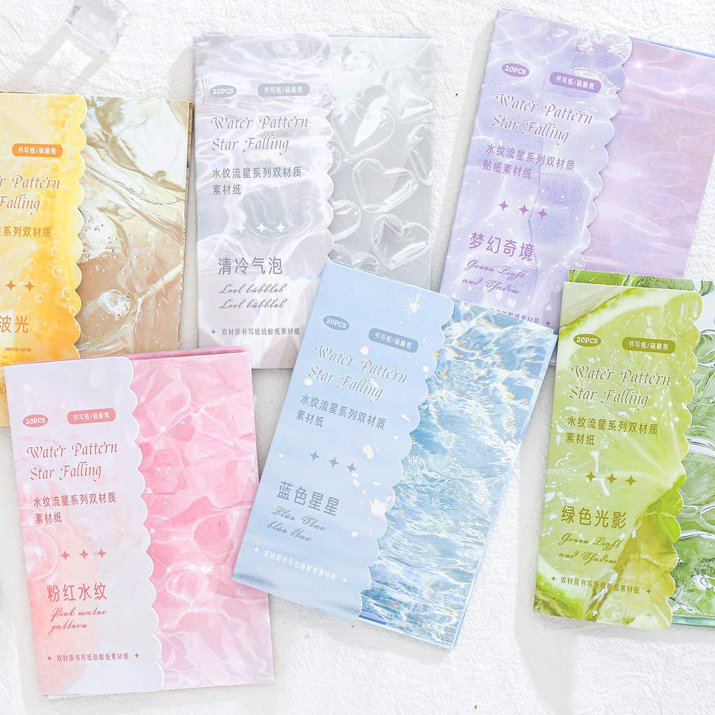 Saibata Clear Water Corrugated Material Paper ins Style Writable ...