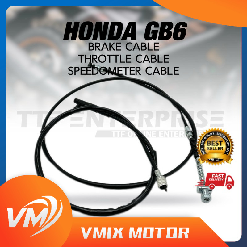 HONDA GB6 CONTROL CABLE BRAKE CABLE / SPEEDOMETER CABLE / THROTTLE CABLE CABLE OIL GB 6 GB6 TALI ...