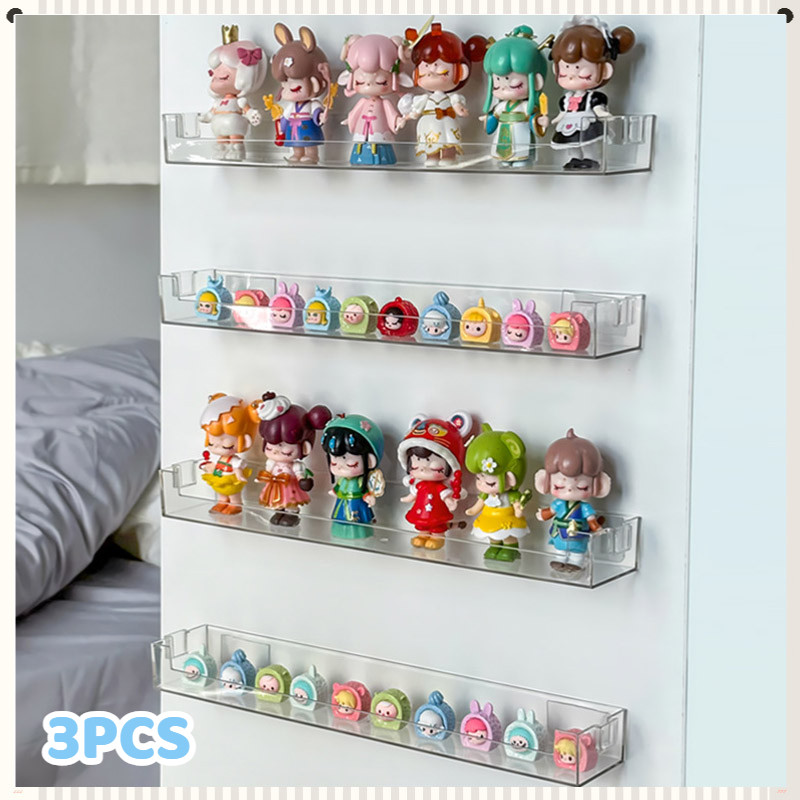 Wall Mounted Storage Box Toy Display Rack Acrylic Doll Showcase Blind ...