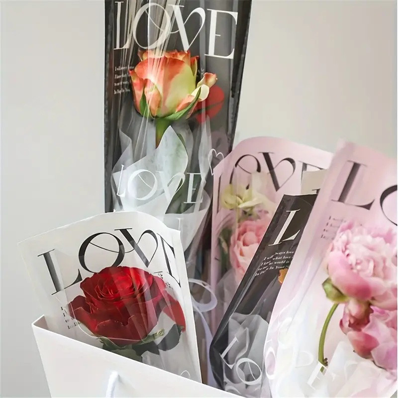 Pembalut Bunga Wrap 20pcs/pack DIY Single Flower Rose Baby Breath ...