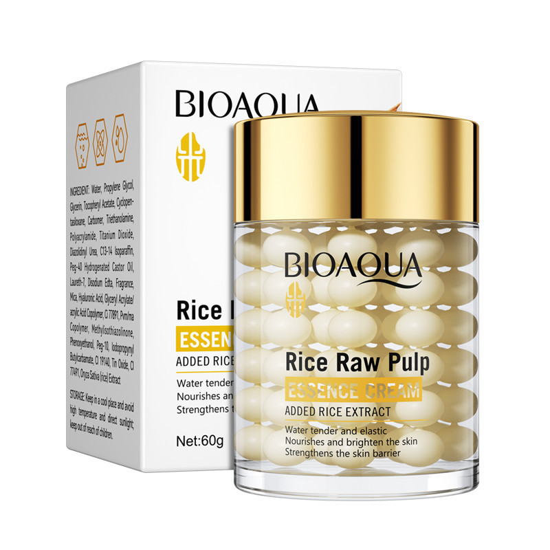 BIOAQUA Rice Raw Pulp Essence Cream Water Tender Elastic Nourishes ...