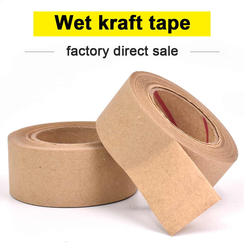 Starch Glue Eco Friendly Writable Wet Water Kraft Package Tape Kraft ...