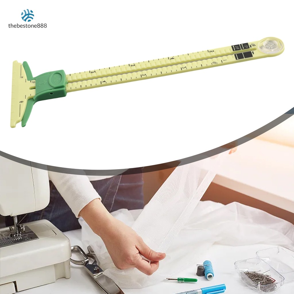(THEBEST) 5-in-1 Sliding Gauge Measuring Quilting Sewing Ruler for ...