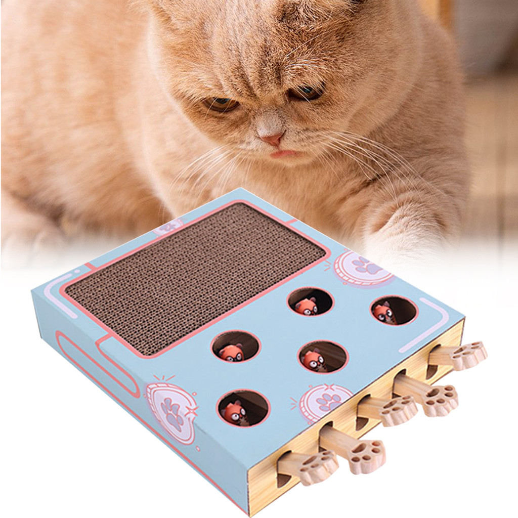 1Pcs Cat Enrichment Toy Interactive Grind Claw Rest Play 3 in 1 Boredom ...