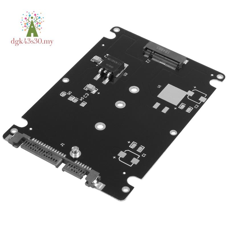 Black B + M key Socket 2 M.2 NGFF (SATA) SSD to 2.5 SATA Adapter Card ...