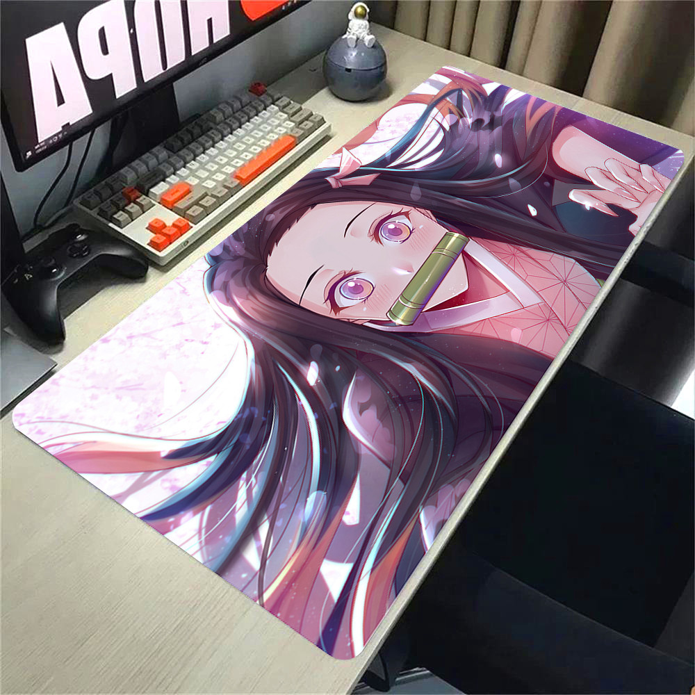 Black And White Ghost Mouse Pad PC Demon Slayer Keyboard Rug Laptop ...