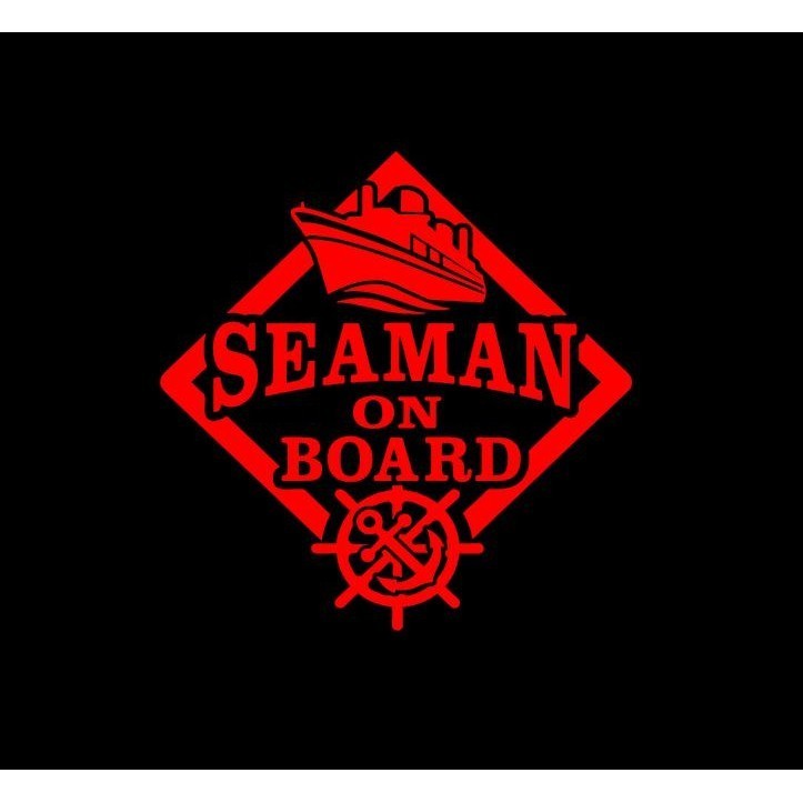 SEAMAN ON BOARDWaterproof Aesthetic Stickers Vinyl Decals for ...