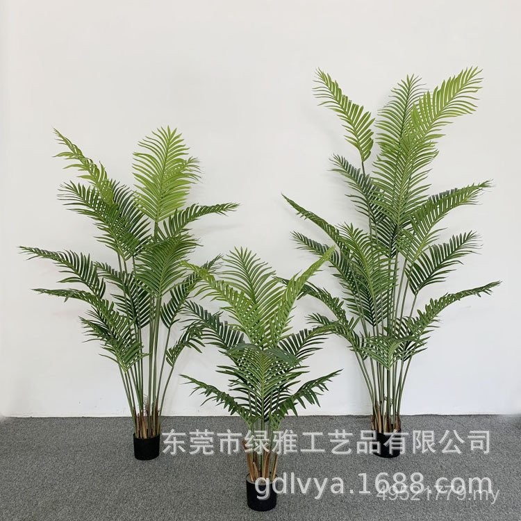 Tumbuhan Hijau Tiruan Daun Palma Pinang Puteri Lantai Besar Pokok Palsu ...