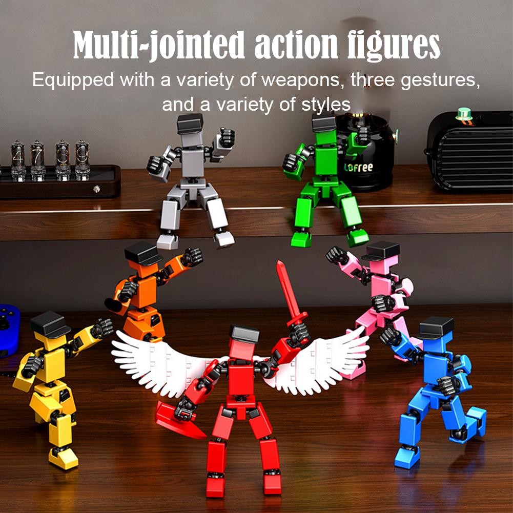 Cool Mech Joint Doll Toy DIY Assembly Robot Multi Movable Printing Doll ...