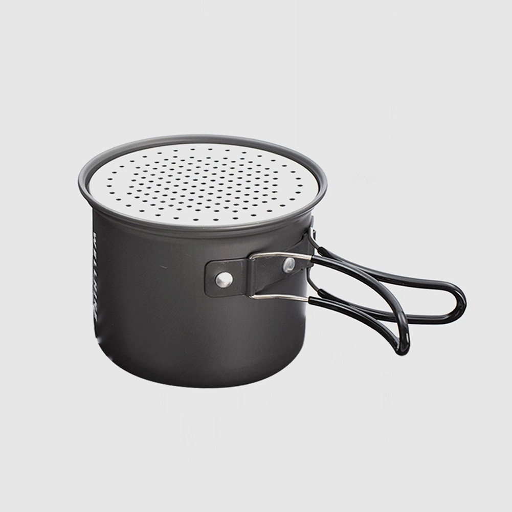 2Pcs Ultralight Camping Cookware Pot for Trekking Hiking (with Steaming ...