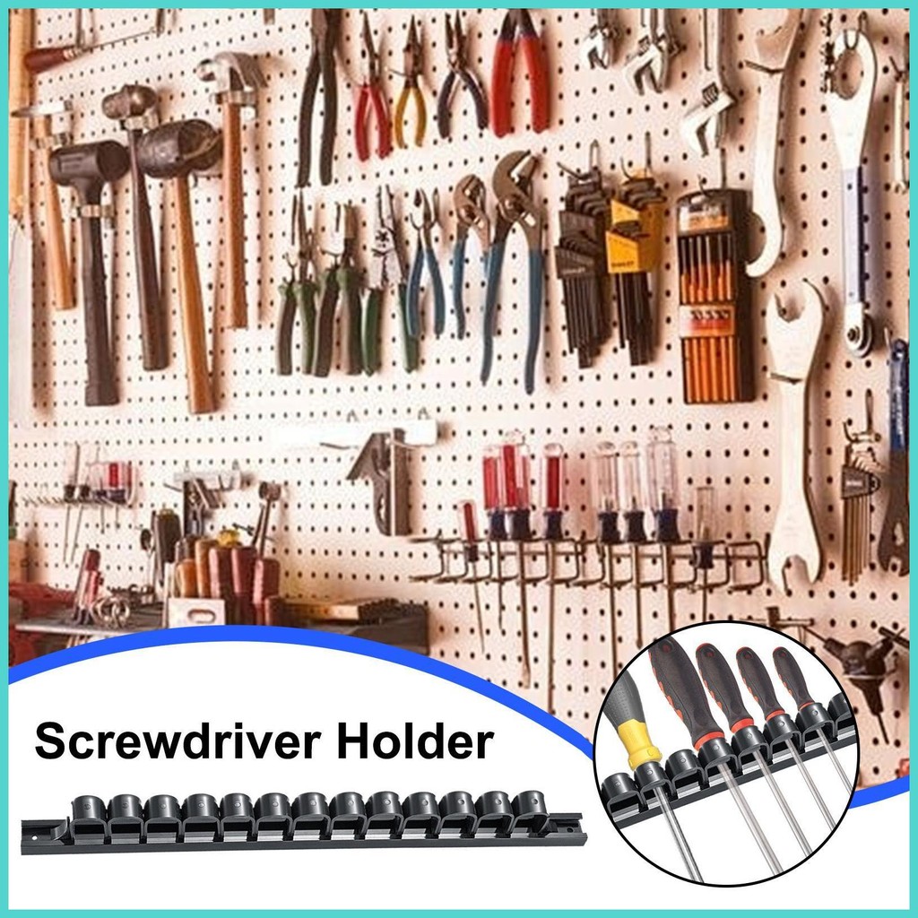 Wall Mount Screwdriver Organizer Ergonomic Workshop Screwdriver Rack ...