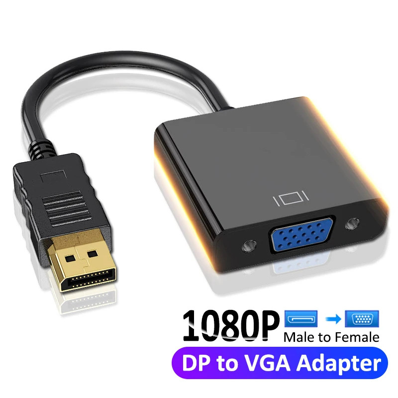DisplayPort DP to VGA Adapter Cable Display Port For Projector DTV TV ...