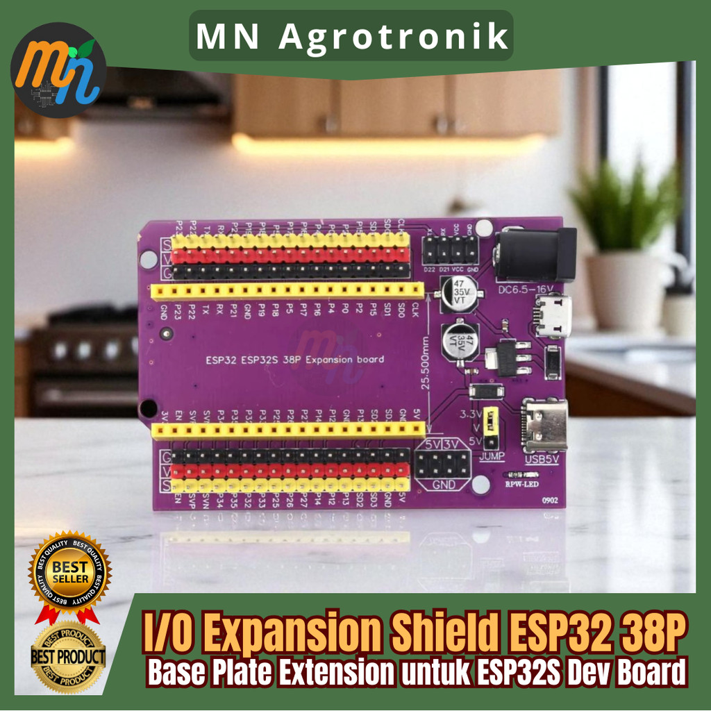 I/O Expansion Shield ESP32 – Base Plate Extension 38 Pin for ESP32S Dev ...