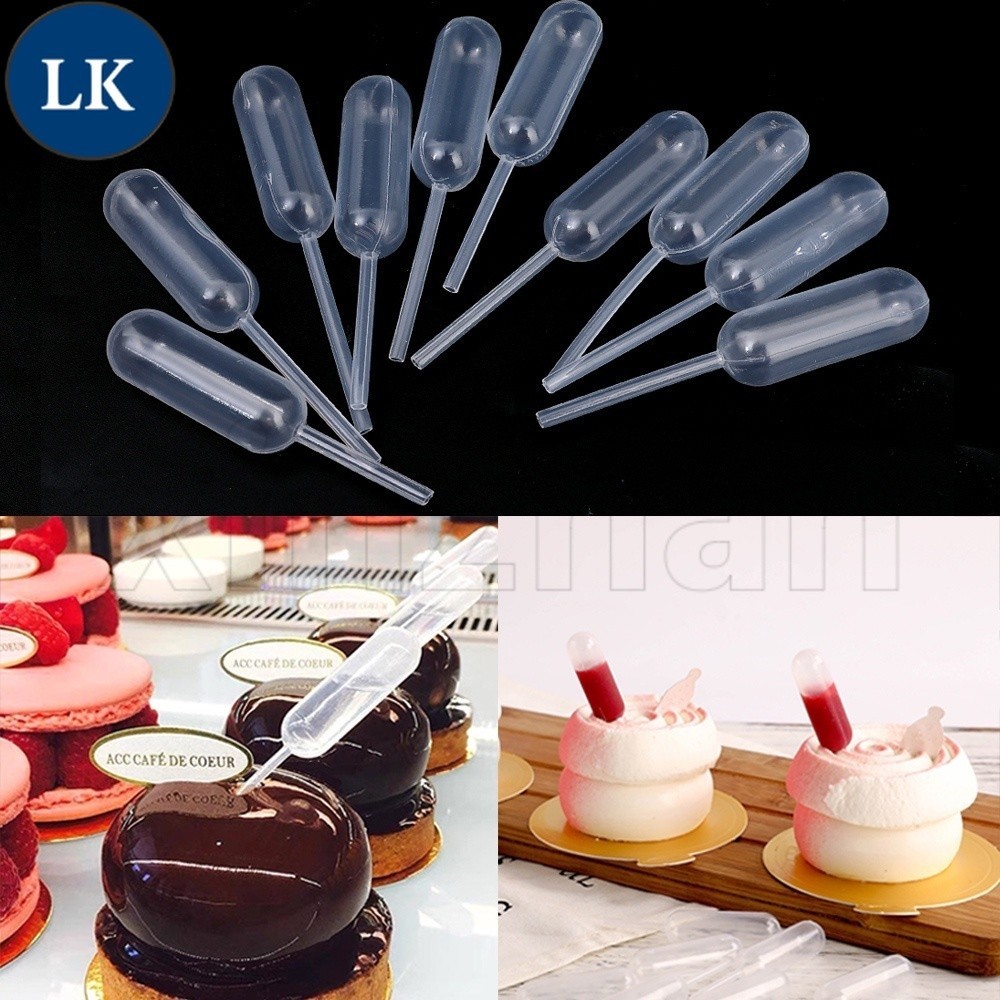 LK 50PCS 4ML Mini Disposable Plastic Squeeze Pipettes Macaron Stuffed ...