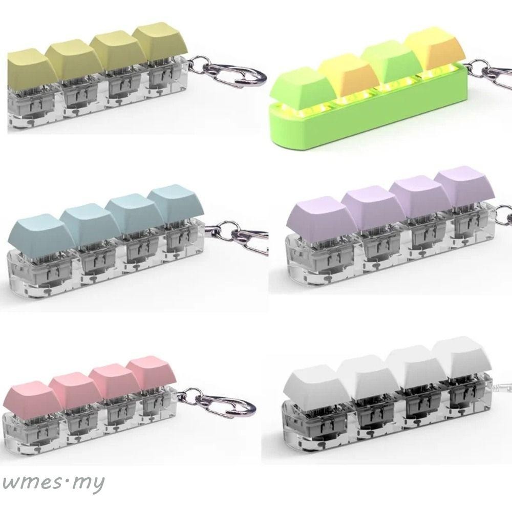 WMES1 Keyboard Keychain, 4-button Shaft Tester Keyboard Caps Toy, Funny ...