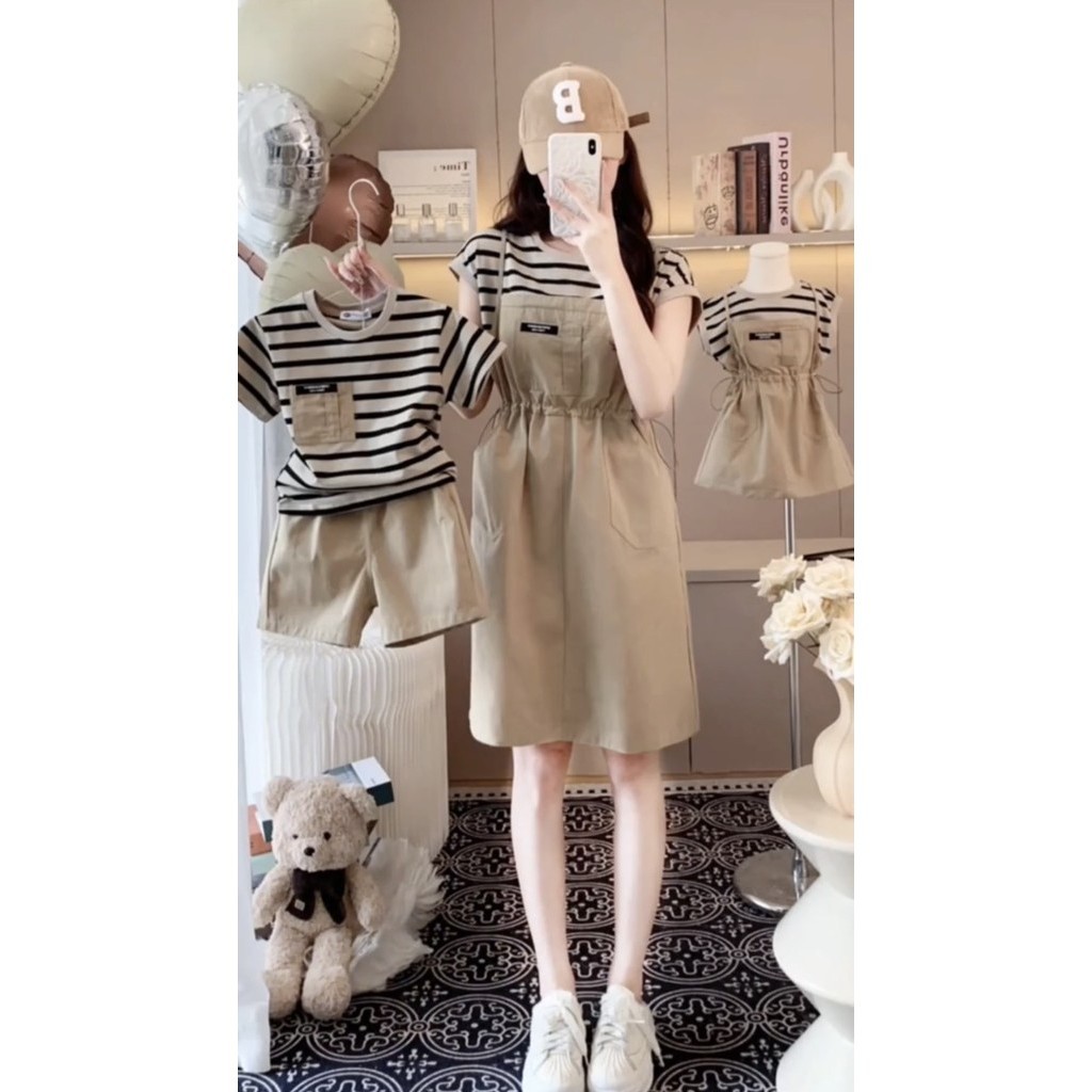 Family set parents son daughter 10-37kg mother 40-75kg, mother bag mother-daughter dress, mother ...