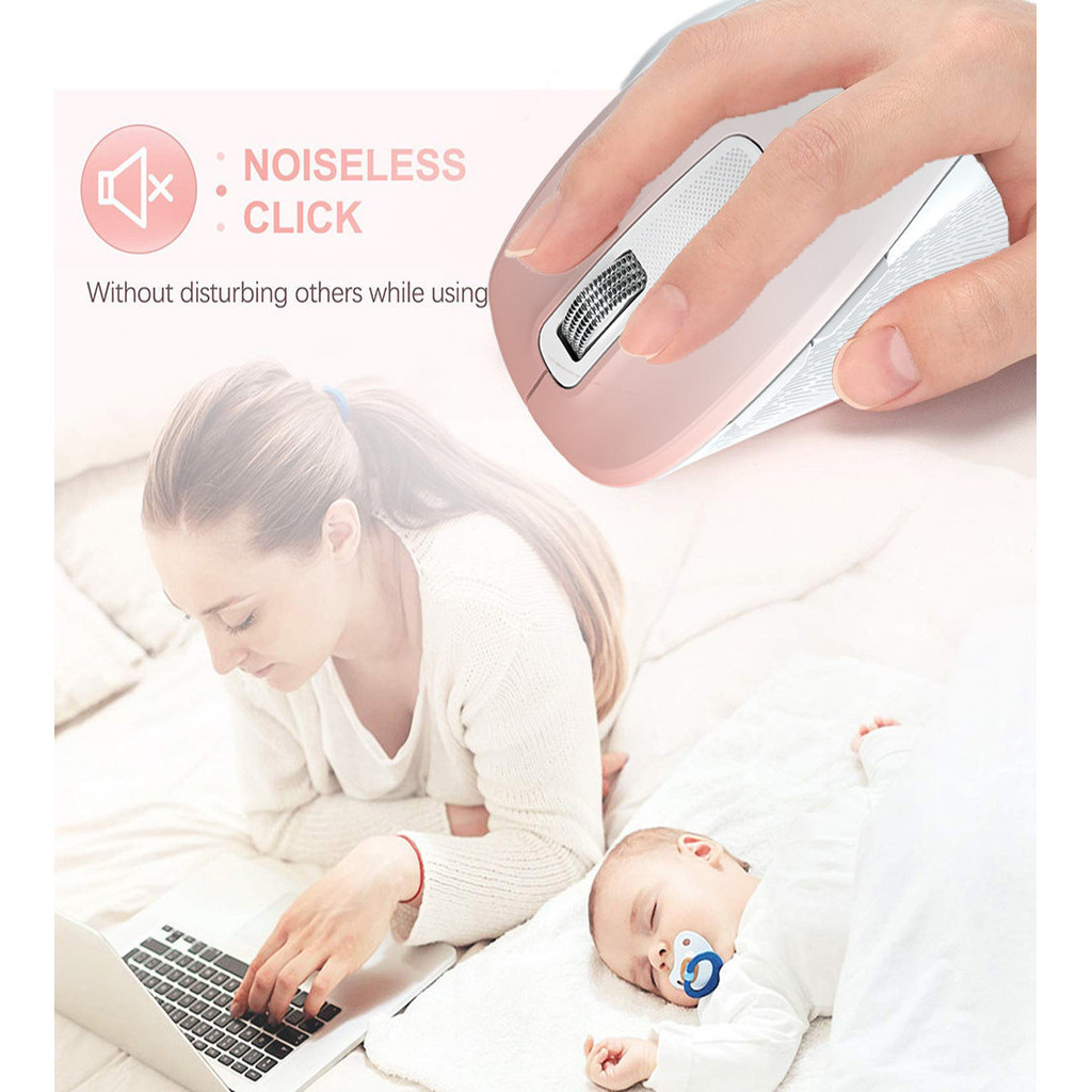 LED Backlit Bluetooth Wireless Mouse 2.4G Dual Mode Plug and Play 1600 ...