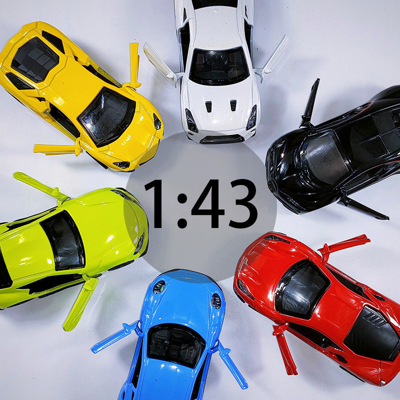 Alloy Model Miniatures 1:43 Sports Car Toy Vehicle cast Pull Back Open ...