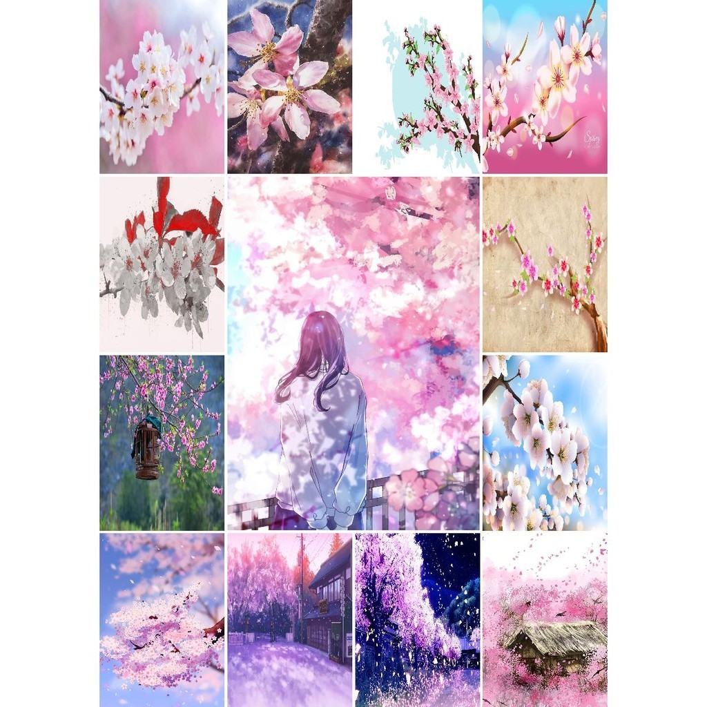 Poster Sakura Jepun - Cetakan Seni Bunga untuk Hiasan Dinding Rumah ...
