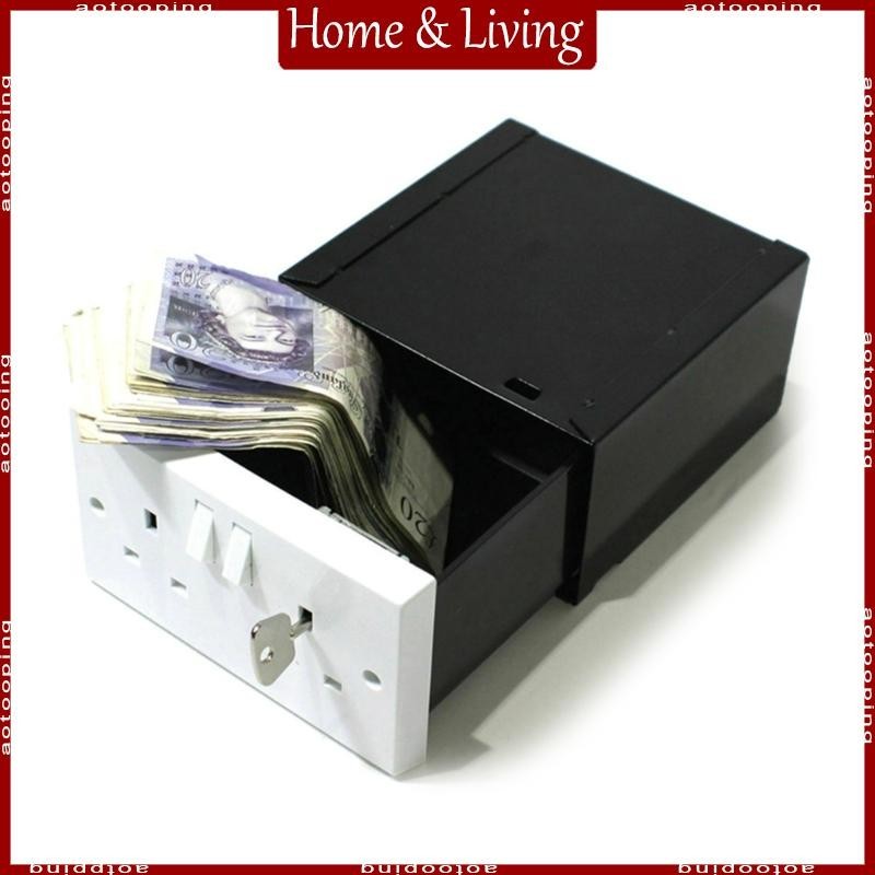 AOTO British Wall Hidden Safe Household Concealed Storage Socket Box ...