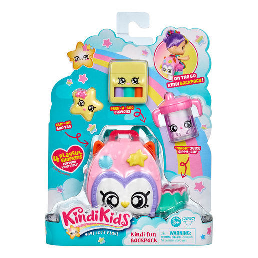 Kindi Kids Owl Petkin Backpack & 3 Shopkins | Shopee Malaysia