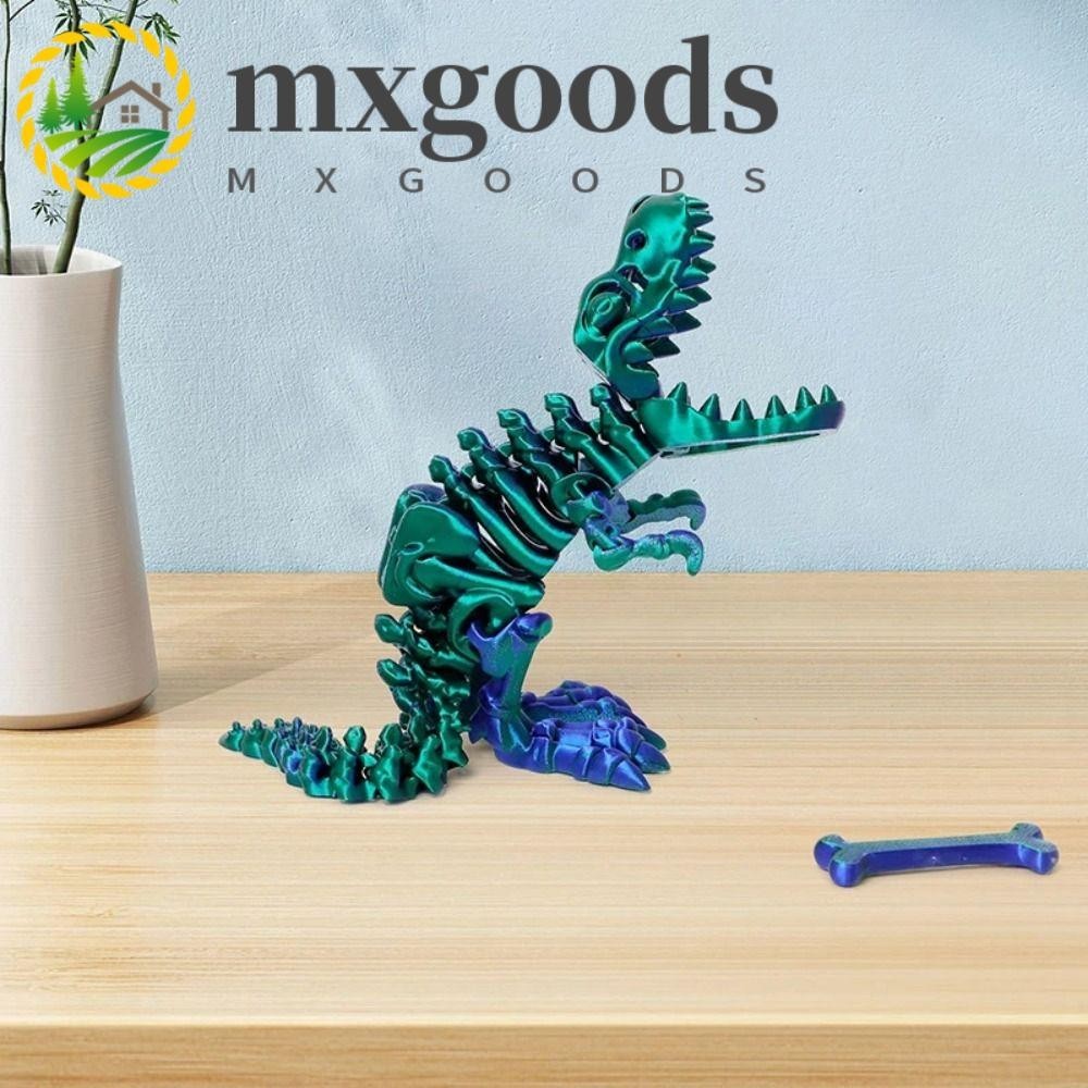 MXGOODS 3D Printed Crystal Dinosaur, Crystal Poseable Joints 3D Printed Tyrannosaurus Rex ...