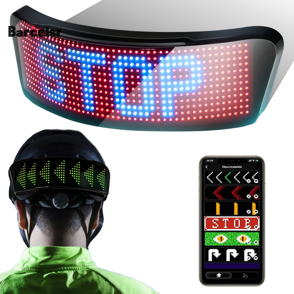 [BA] LED Helmet Screen with Turn Signals Speedometer Programmable APP ...