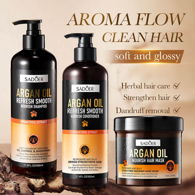 ROREC SADOER Argan Oil Full Range All Series Smooth Anti-Dandruff Anti-Itch Oil Control Scalp ...
