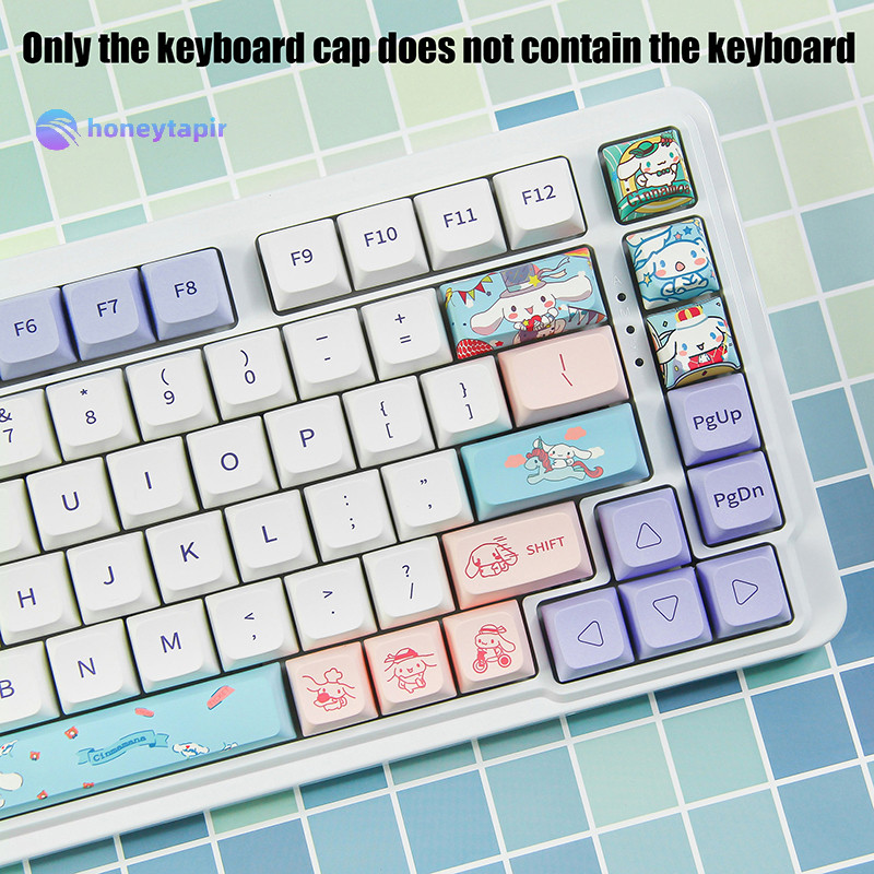 honeytapir Sanrio Kawaii Cinnamoroll Keycaps Cartoon Style PBT ...