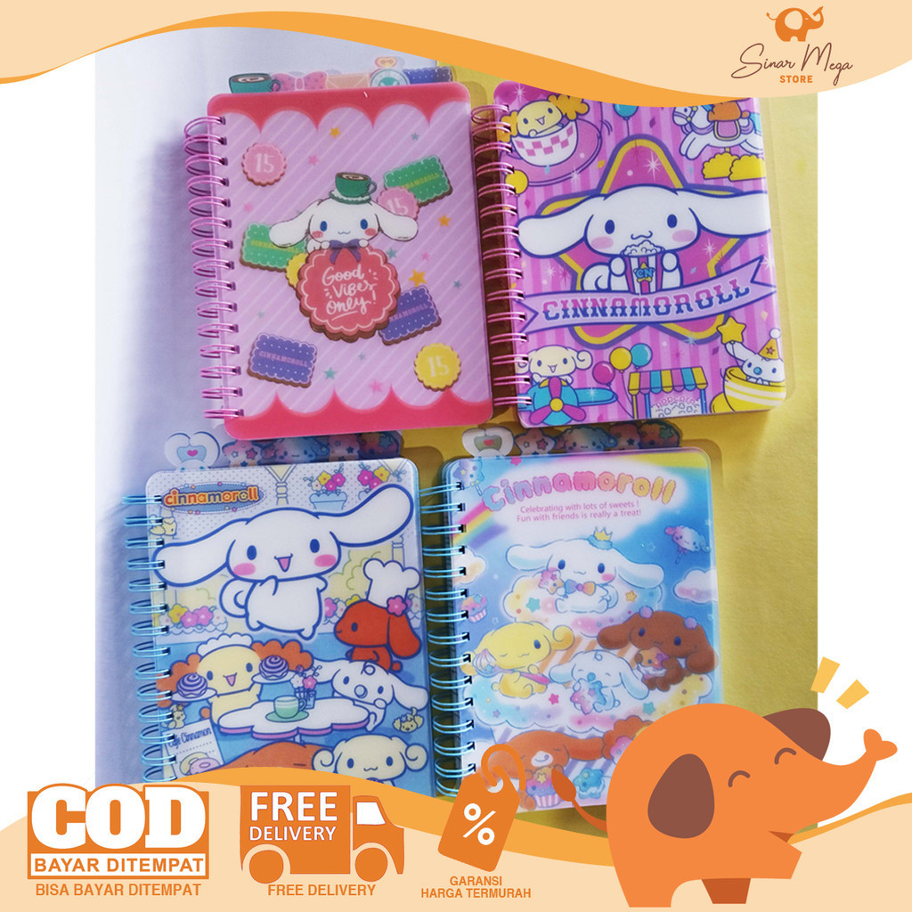Fancy Kwarto PP-003 Cinnamoroll Binder Notebook Spiral A5 Cute Striped ...
