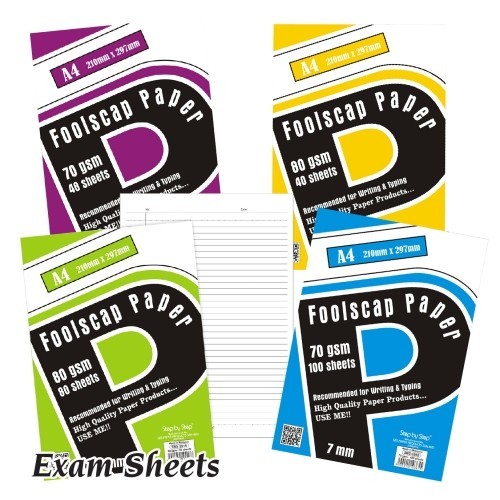 A4 Exam Sheet | 70gsm 80gsm | Foolscalp Paper | Kertas Kajang | Shopee ...