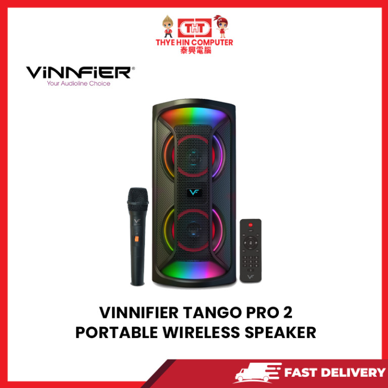 VINNIFIER TANGO PRO 2 PORTABLE & POWERFUL KARAOKA WIRELESS SPEAKER RMS ...