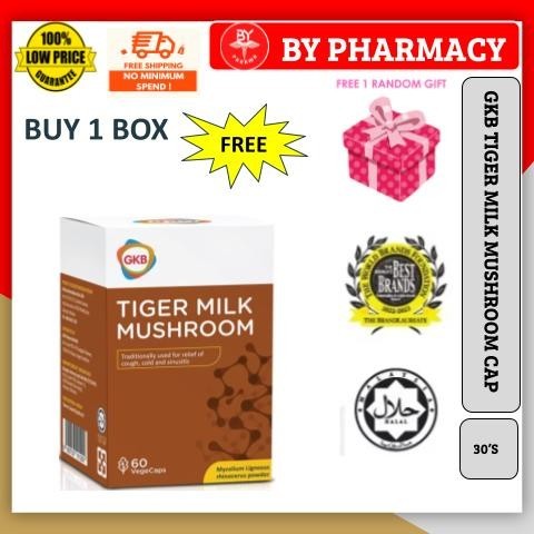 GKB Tiger Milk Mushroom 60 Vegecaps (HALAL & KKM Approve) (Relief of ...