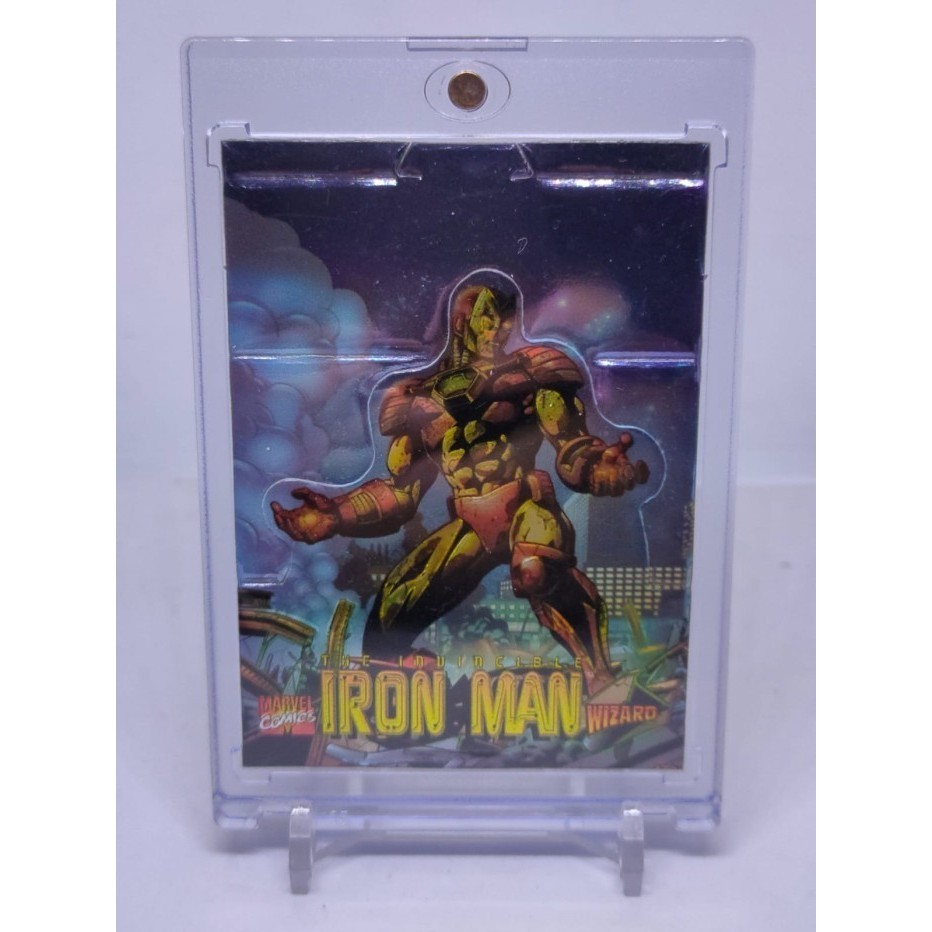 Original Card 1997 Marvel Wizard Iron Man Diecut Chrome Avengers RARE ...