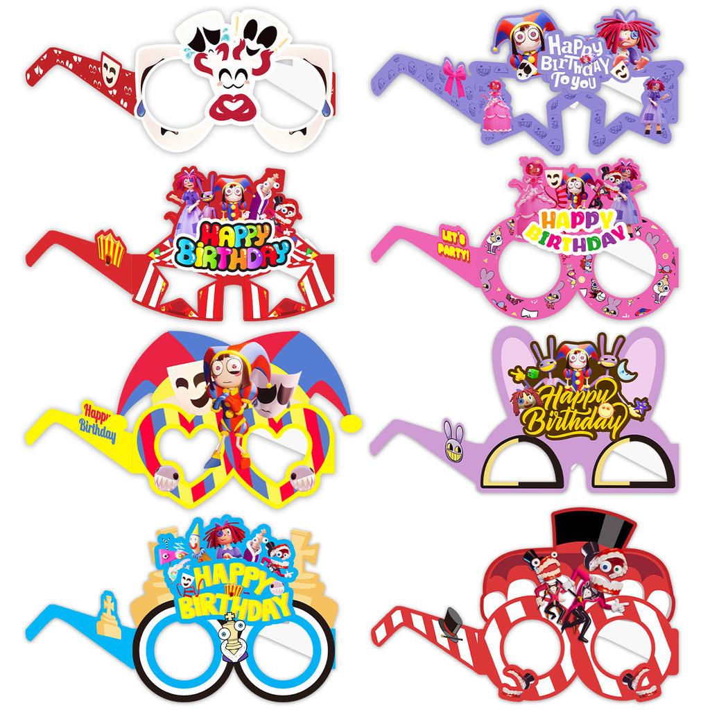 Circus Paper Eyeglasses, Funny Carnival Party Glasses Fram for Kids ...