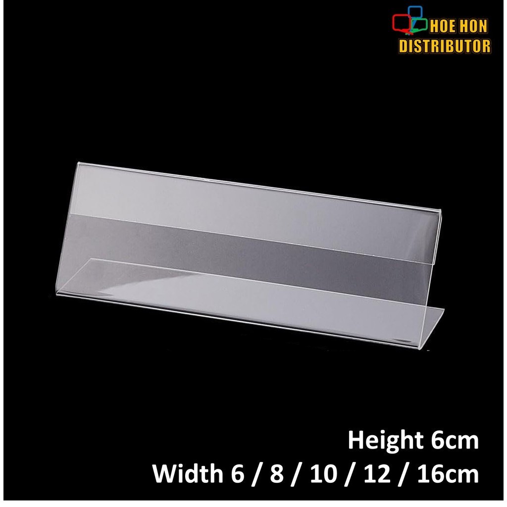 Acrylic Display Stand 6cm x 6cm-16cm L Shape Multipurpose Office Desk ...