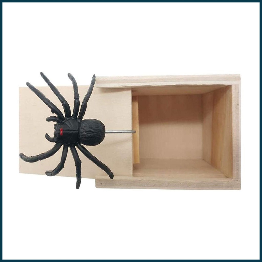 Rubber Spider Prank Box Handcrafted Wooden Surprise Prank Box Wooden ...