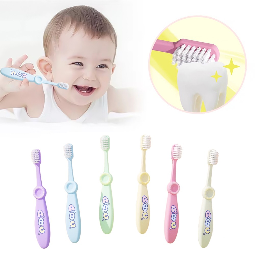 A 6-piece set of soft bristled toothbrushes for children aged 3-1 ...