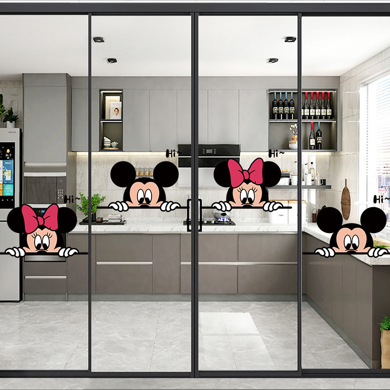 Glass Door Sticker Mickey Mouse Pattern Wall Sticker/Window Sticker ...