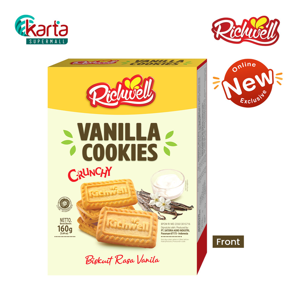 Richwell Cookies 24 x 160Gm (Vanilla) (EXP: OCT 2025) | Shopee Malaysia