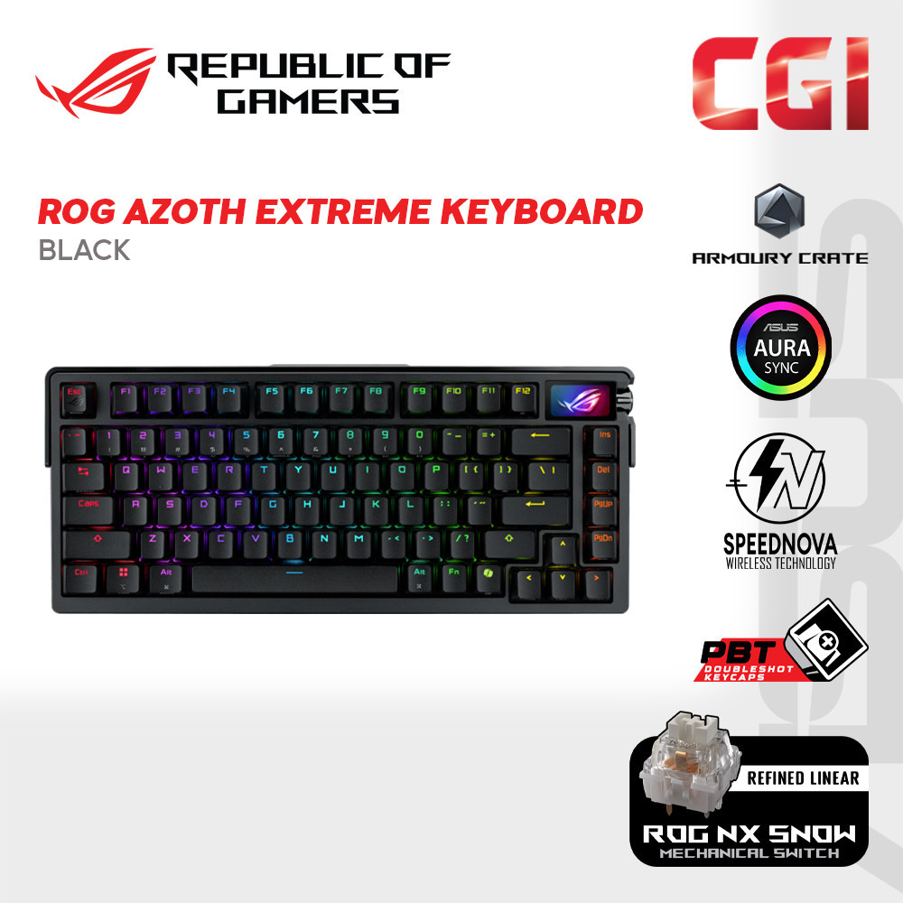 Asus M702 ROG Azoth Extreme 75% Customizable PBT Keycaps OLED Touch ...