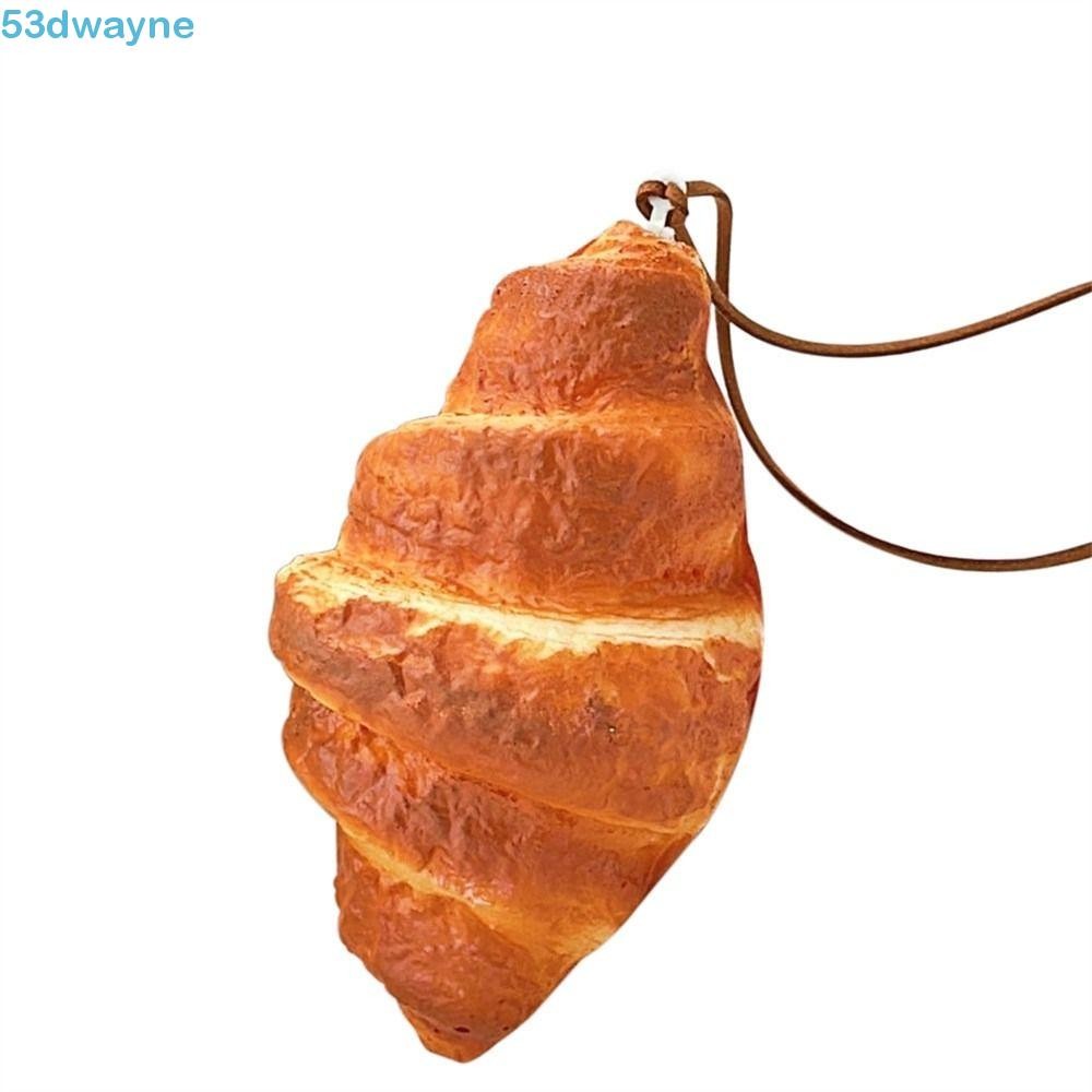 DWAYNE Simulation Bread Pendant, Key Chain Croissant Bread Keychain Car ...