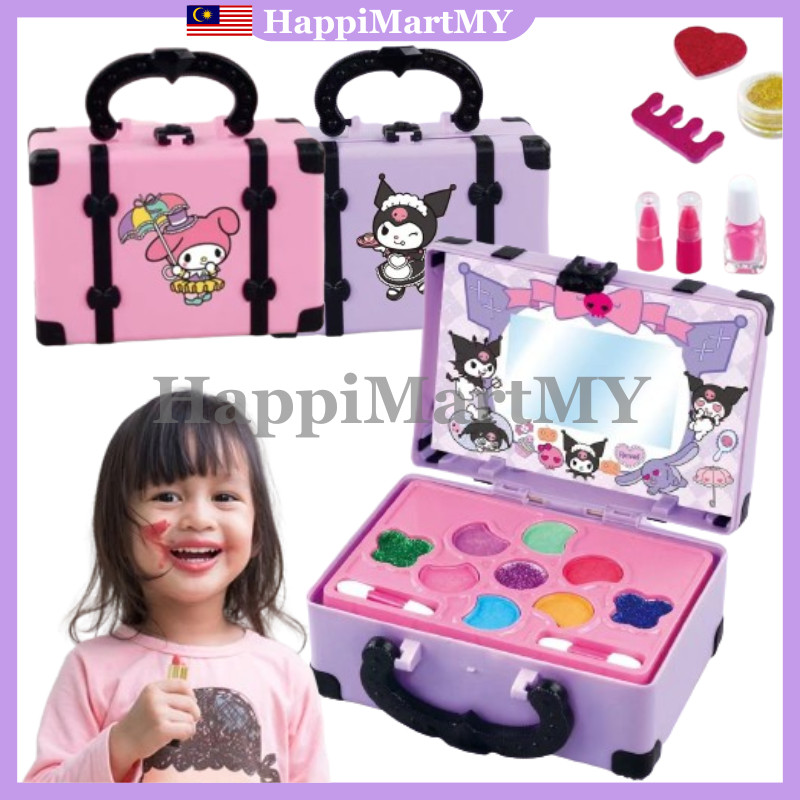 17PCS Princess Makeup Dressing Box Melody Suitcase Make Up Set Children ...