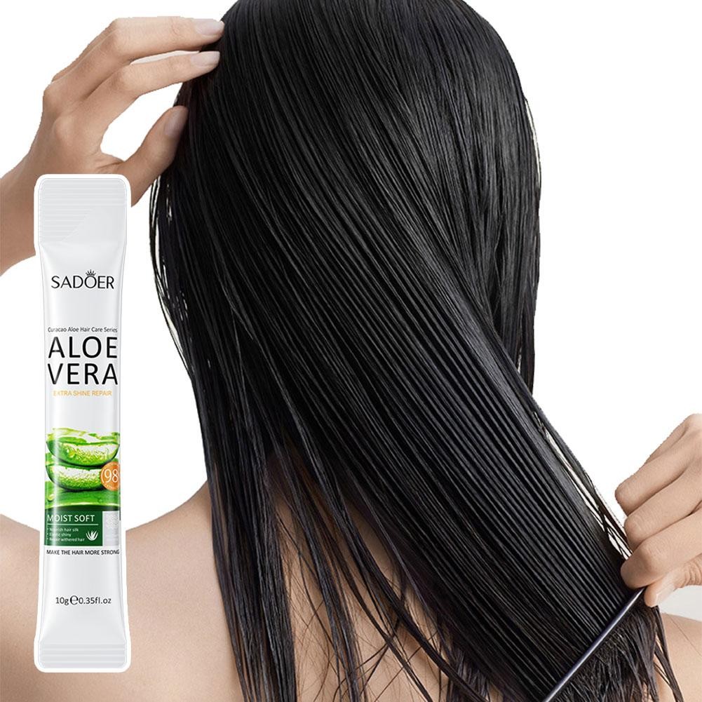 Sadoer Aloe Vera Ultra Shine Repairing Hair Mask Sheet Conditioning ...