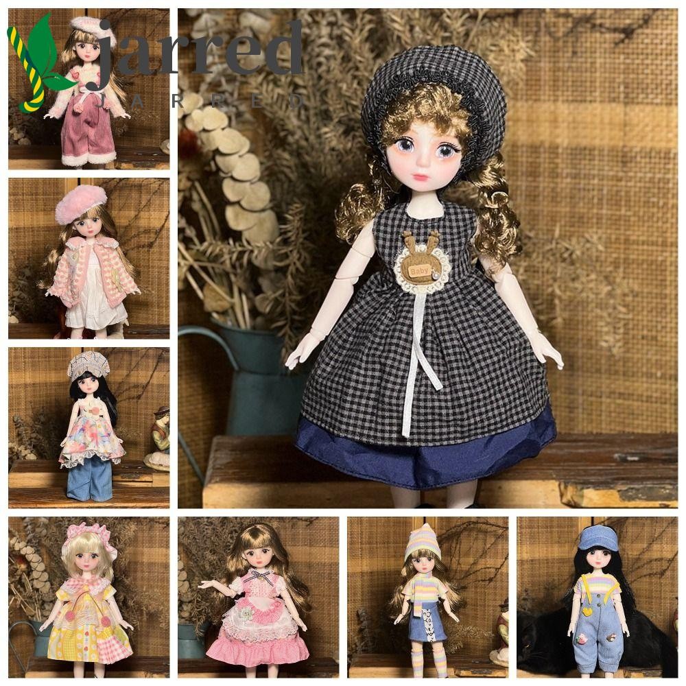 JARRED 1 Set Princess Dress Up BJD Dolls, with Wig Make Up Long Hair ...
