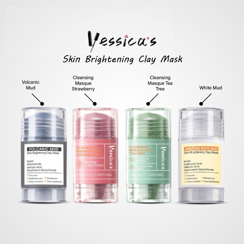 Yessica's Tea Tree & Strawberry Anti Pores & Acne Clay Stick Mask ...