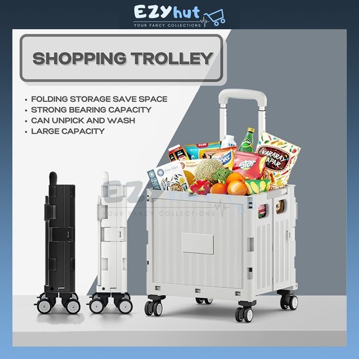 Shopping Trolley Cart Lightweight Easy To Carry Lockable Direction ...